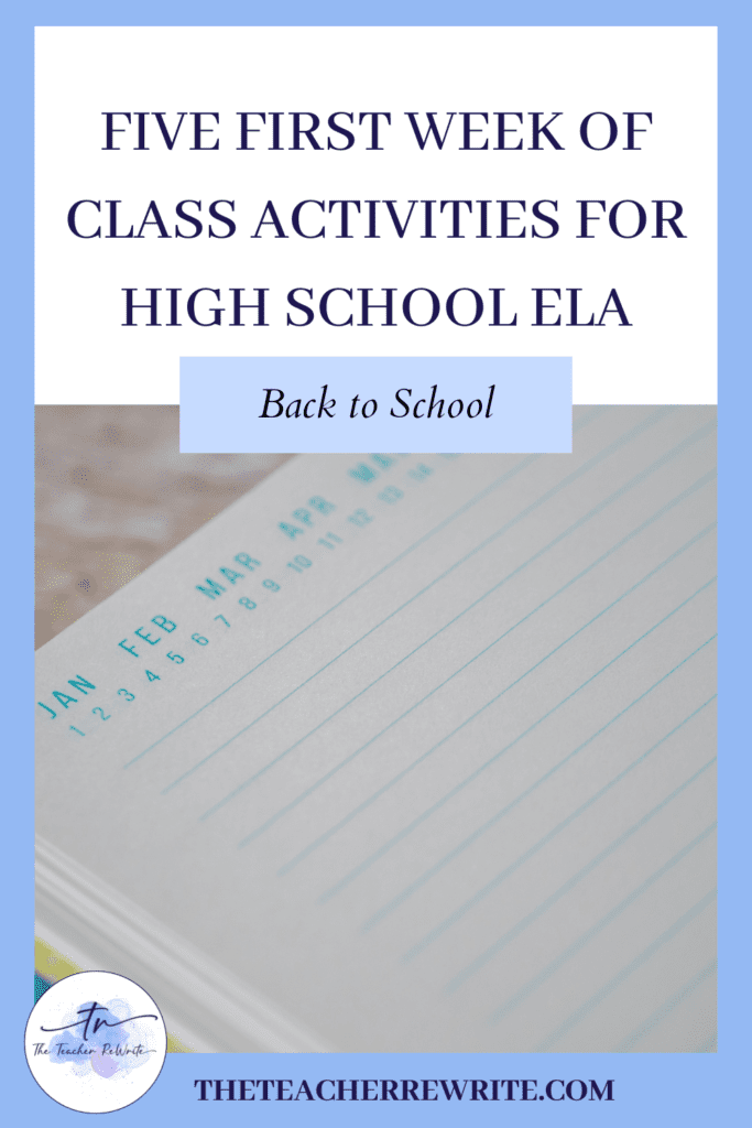 Five First Week of Class Activities for High School ELA - The Teacher ...