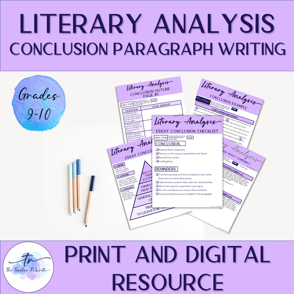 Literary Analysis Essay Writing Bundle - The Teacher ReWrite
