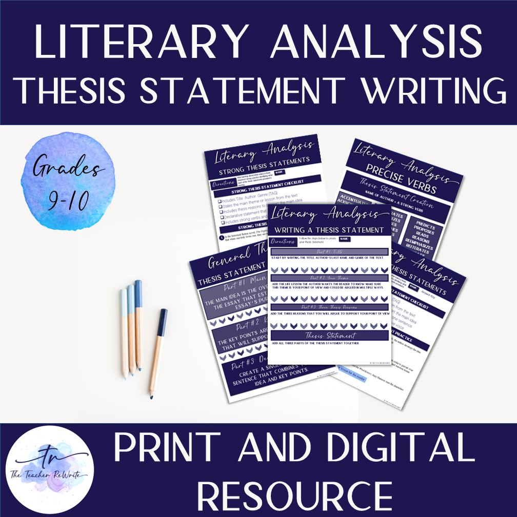 Literary Analysis Essay Writing Bundle - The Teacher ReWrite