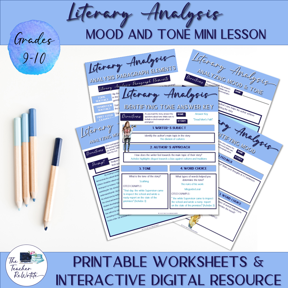 Literary Elements Bundle - The Teacher ReWrite